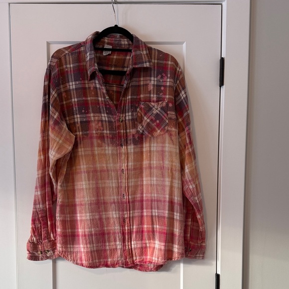 artifacts by jc cooper | Tops | Artifacts Plaid Acid Washed Flannel ...